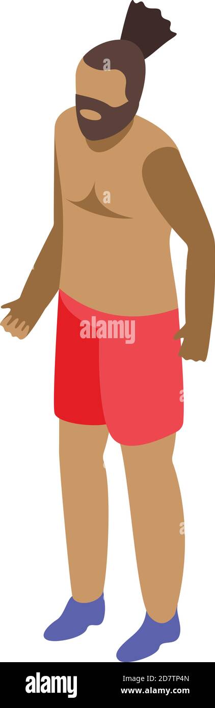 African man icon. Isometric of african man vector icon for web design ...