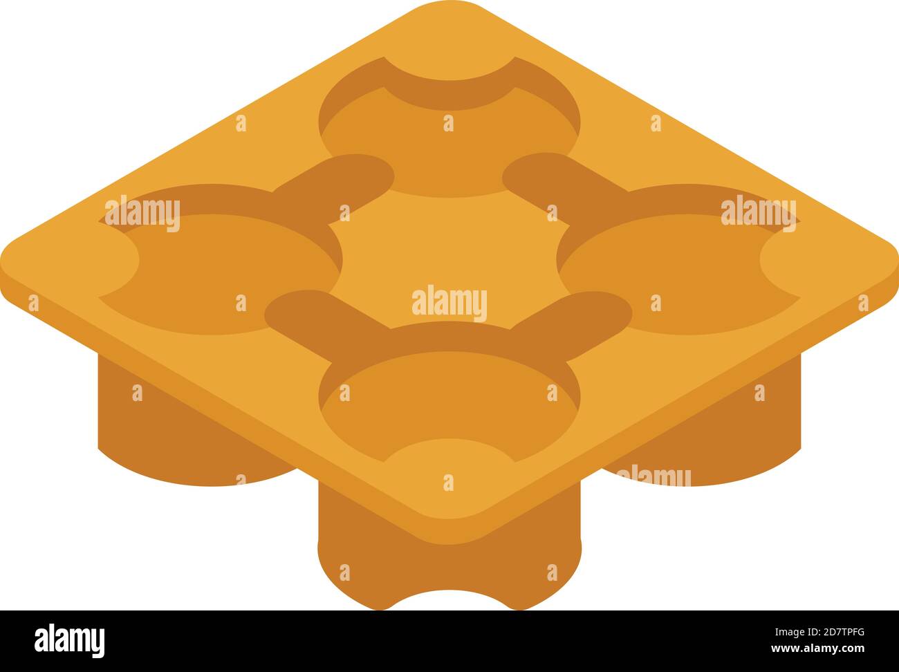 Coffee to go box icon. Isometric of coffee to go box vector icon for ...