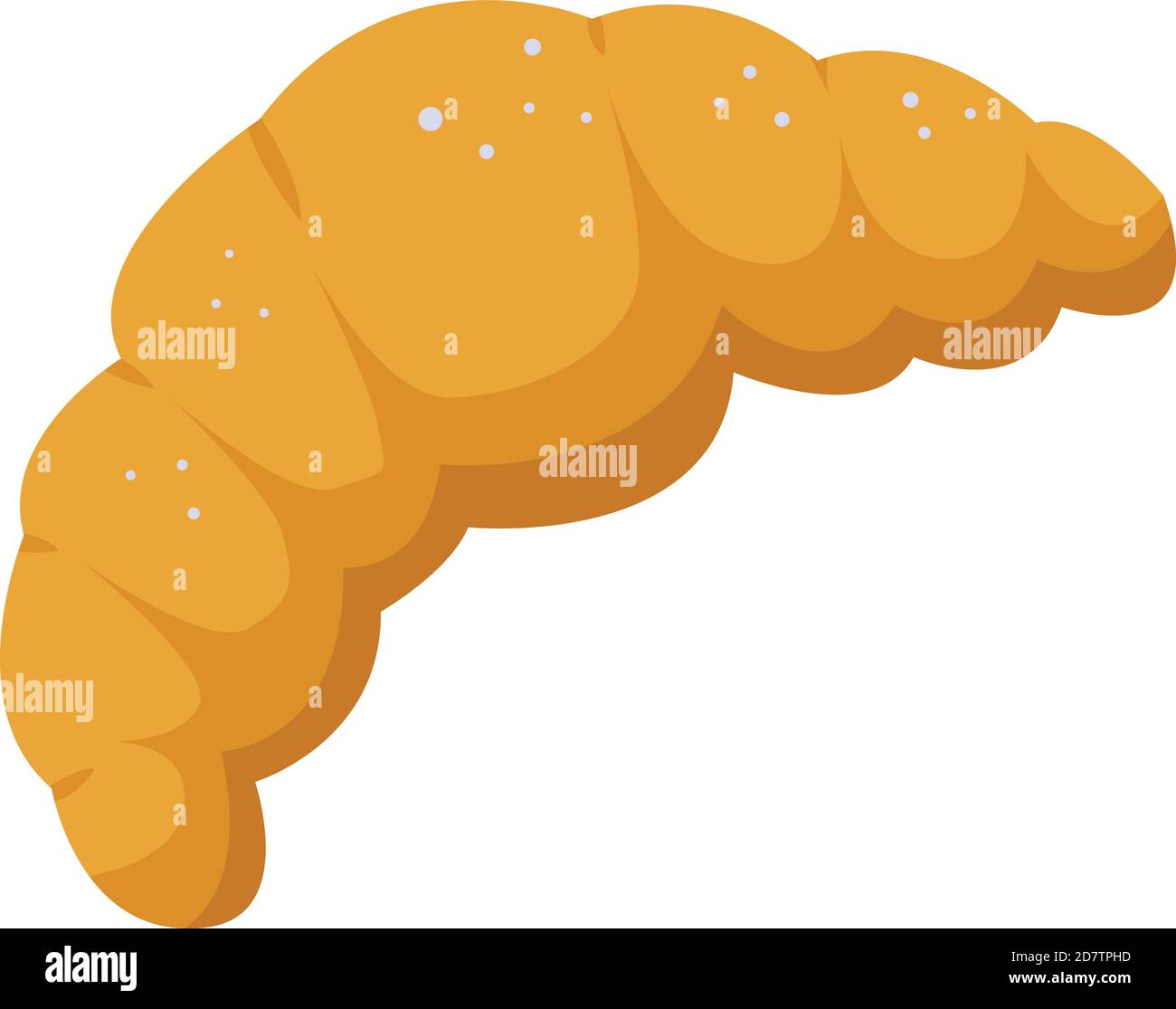 Coffee croissant icon. Isometric of coffee croissant vector icon for ...