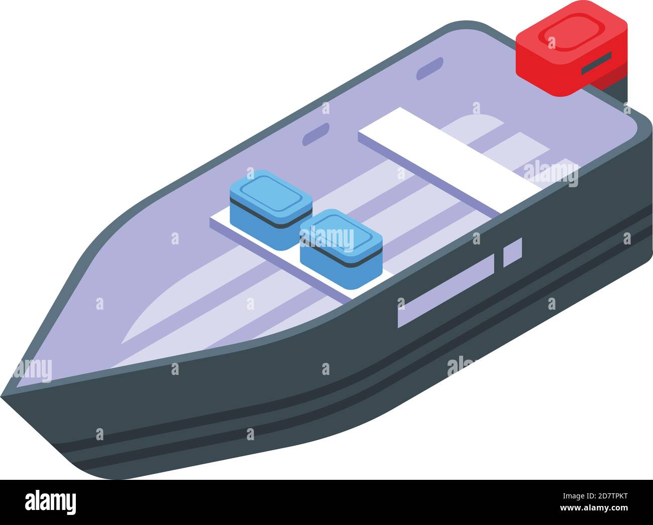 Fishing wood boat icon. Isometric of fishing wood boat vector icon for ...