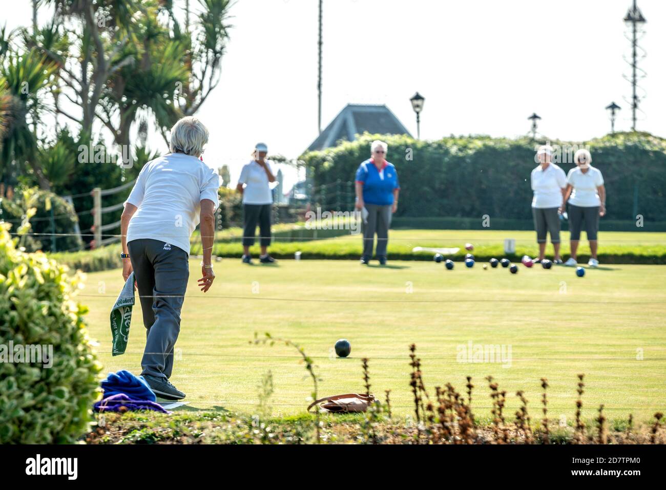 Bognor Regis, September 21st 2020: Waterloo Square Bowling Green Stock ...