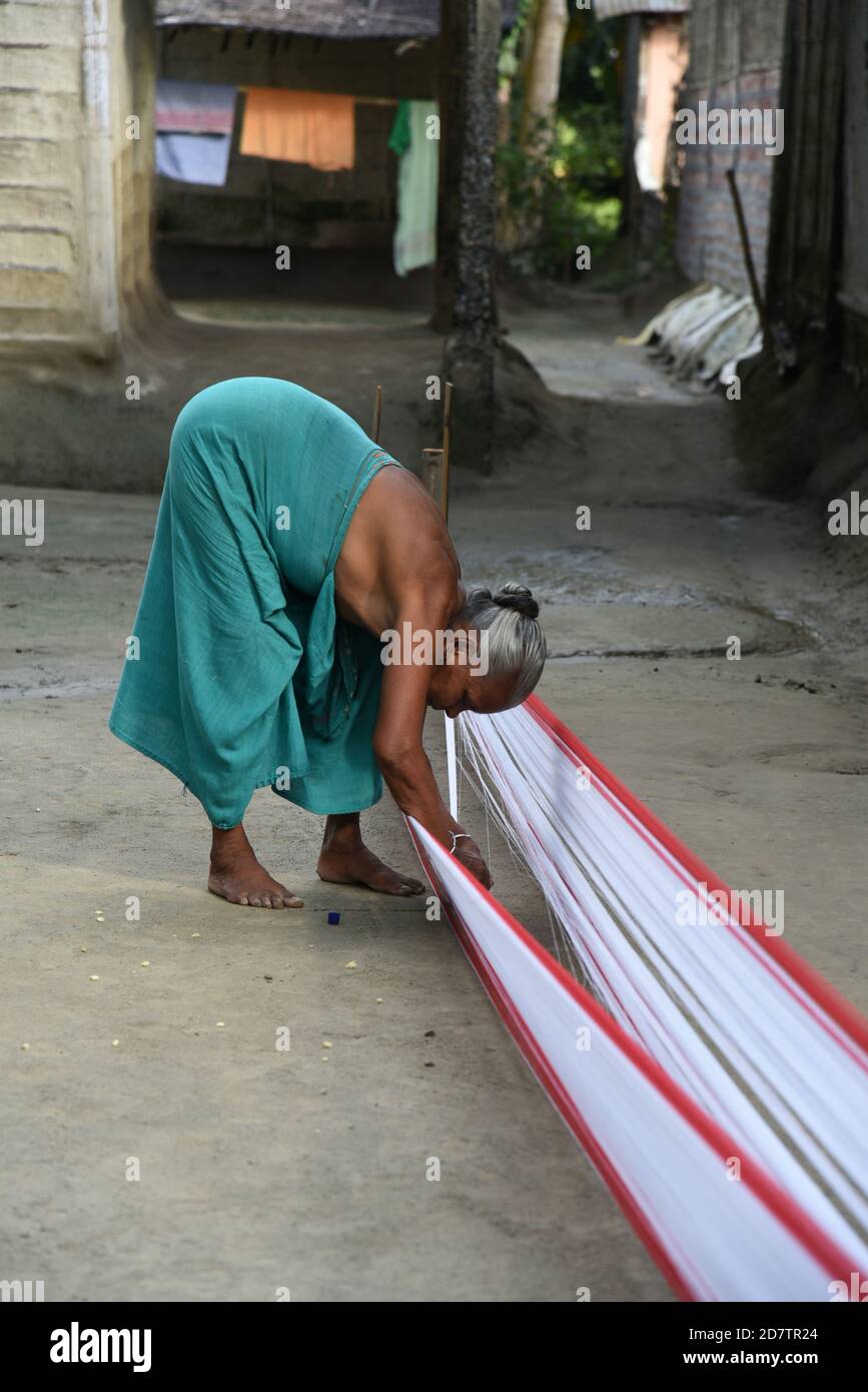 Guwahati, Assam, India. 25th Oct, 2020. An Assamese aged woman ...