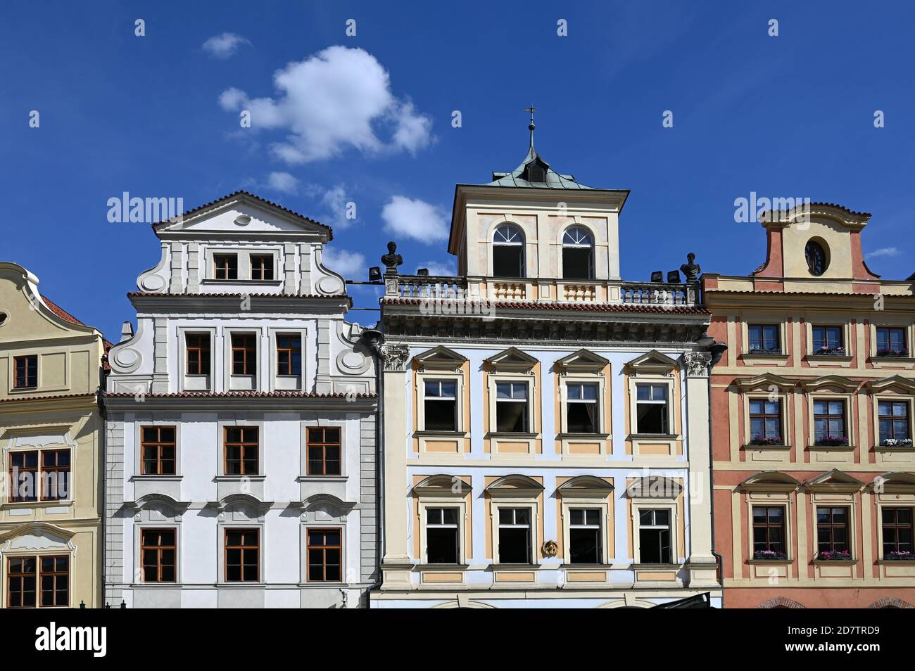 Colorful old buildings in Old Town Square Prague Stock Photo - Alamy