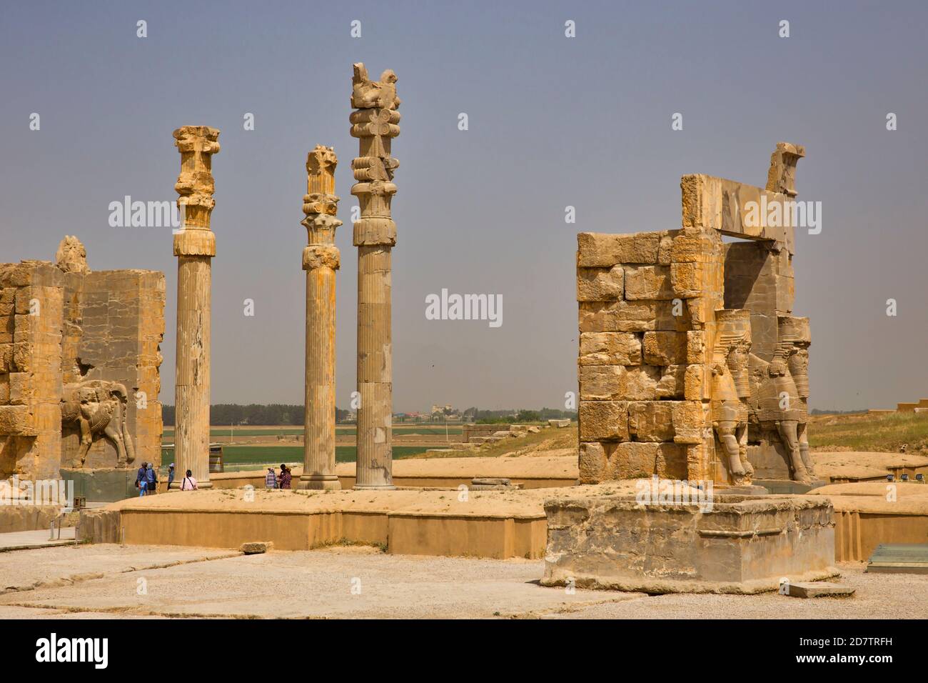 Persepolis, Iran - april 25, 2015: tourists visit Persepolis, the ...