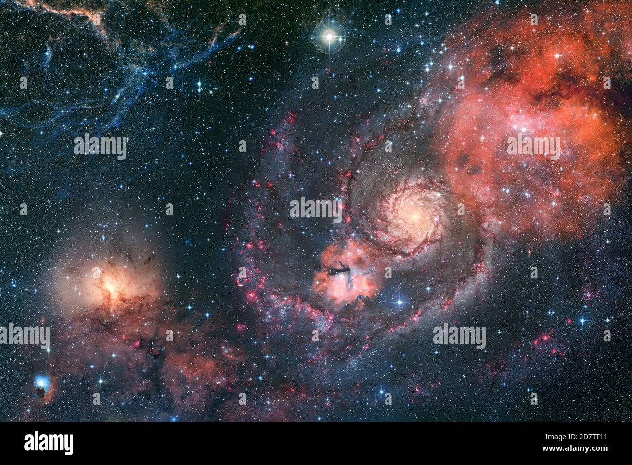 Endless universe with stars and galaxies in outer space. Cosmos art ...