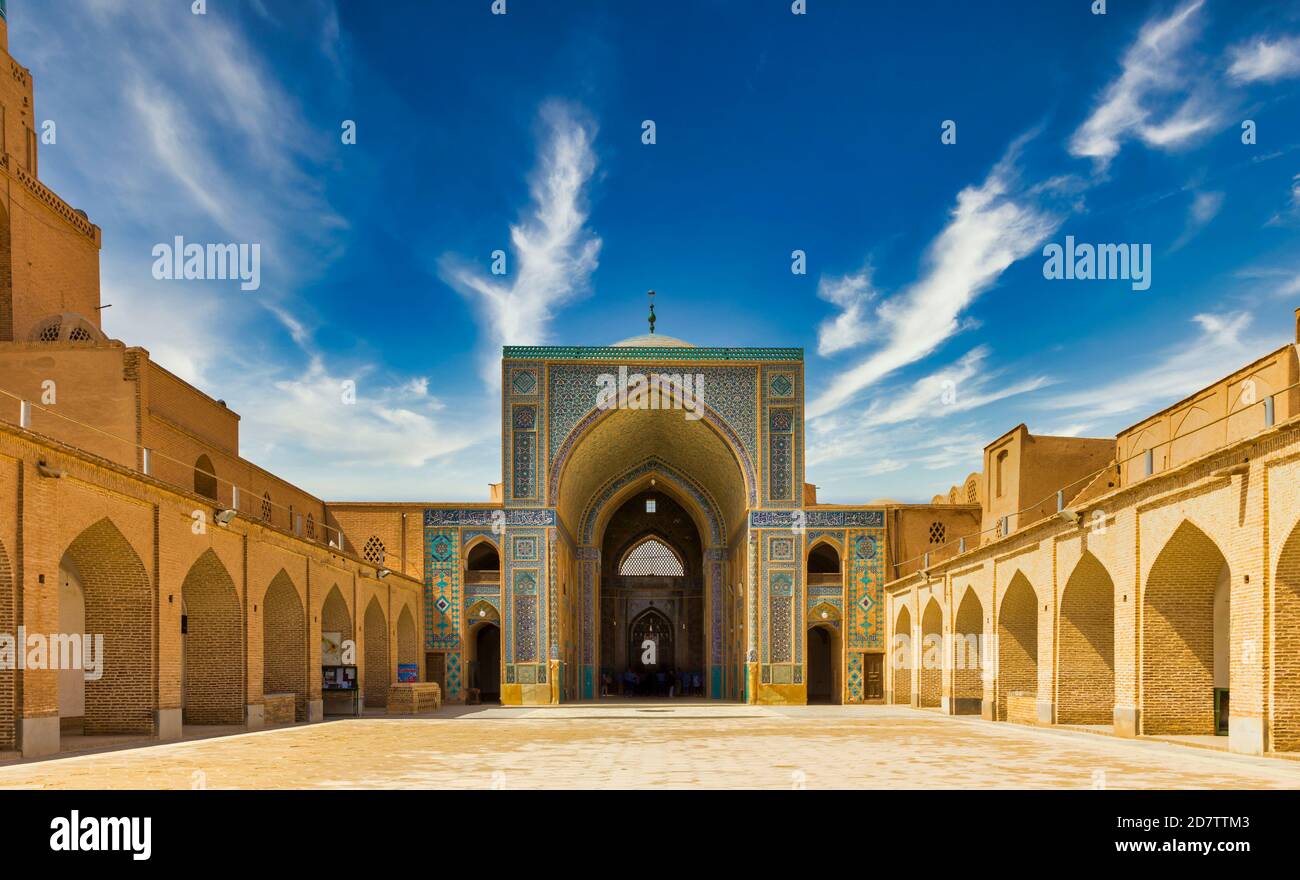 Yazd, Iran - april 27, 2015: unidentified people go to Jame Mosque of ...