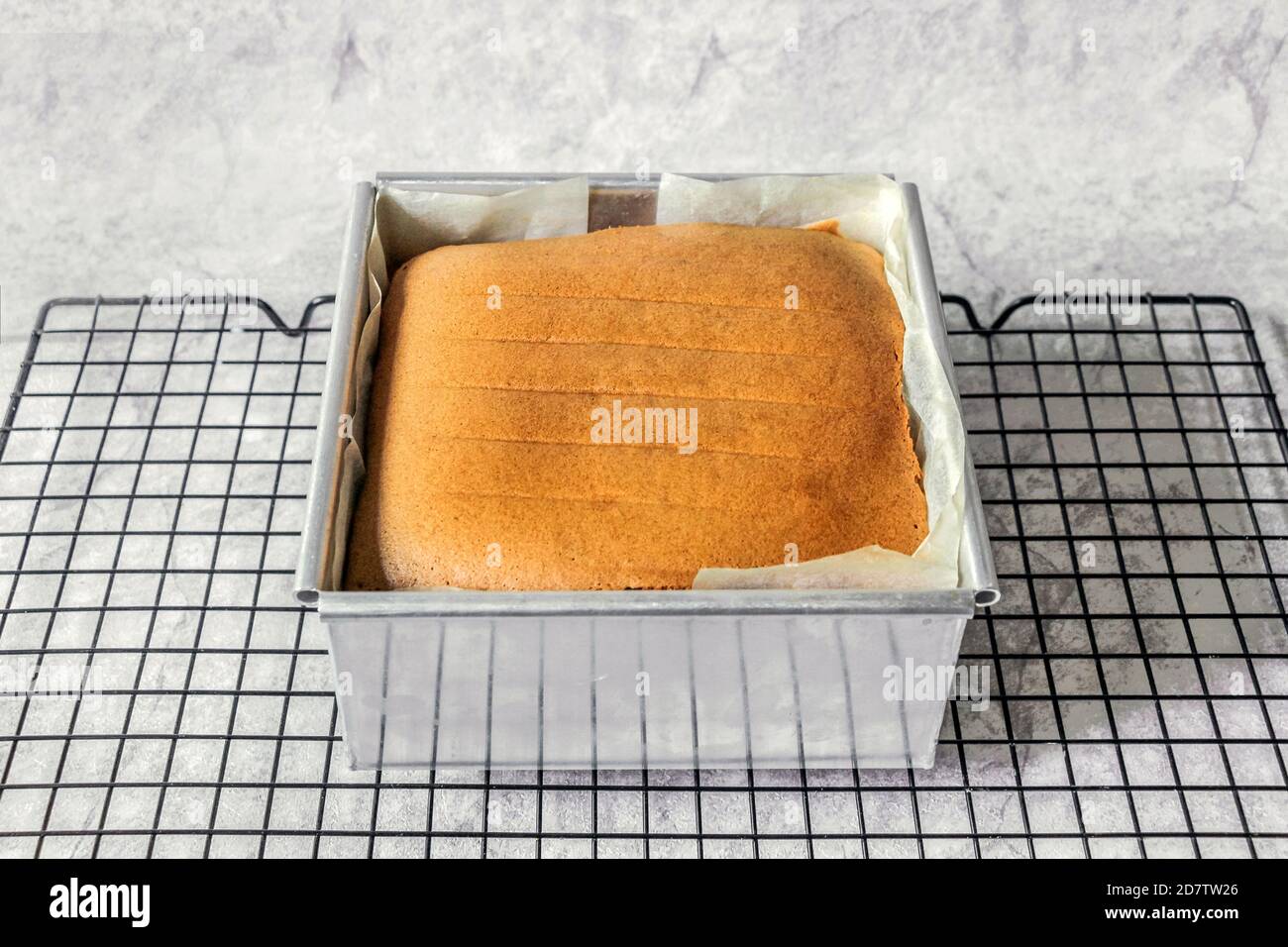 homemade golden sponge loaf cake in oven pastry Stock Photo - Alamy