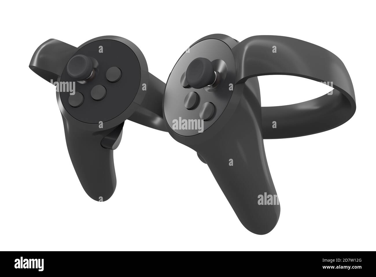 Virtual reality controllers for online and cloud gaming isolated on ...