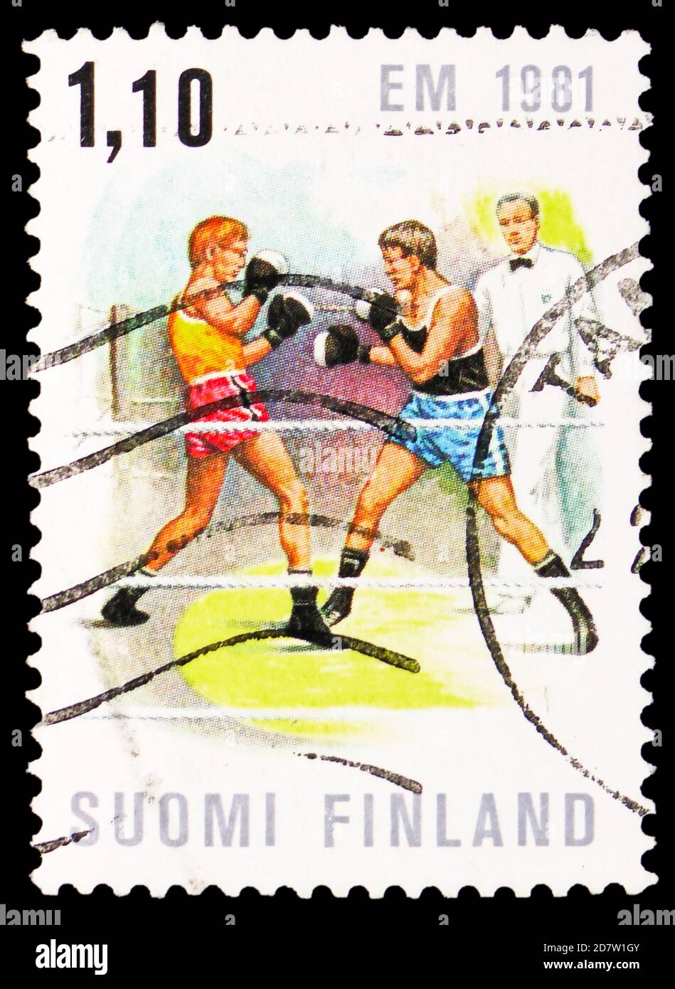 MOSCOW, RUSSIA - OCTOBER 9, 2020: Postage stamp printed in Finland ...