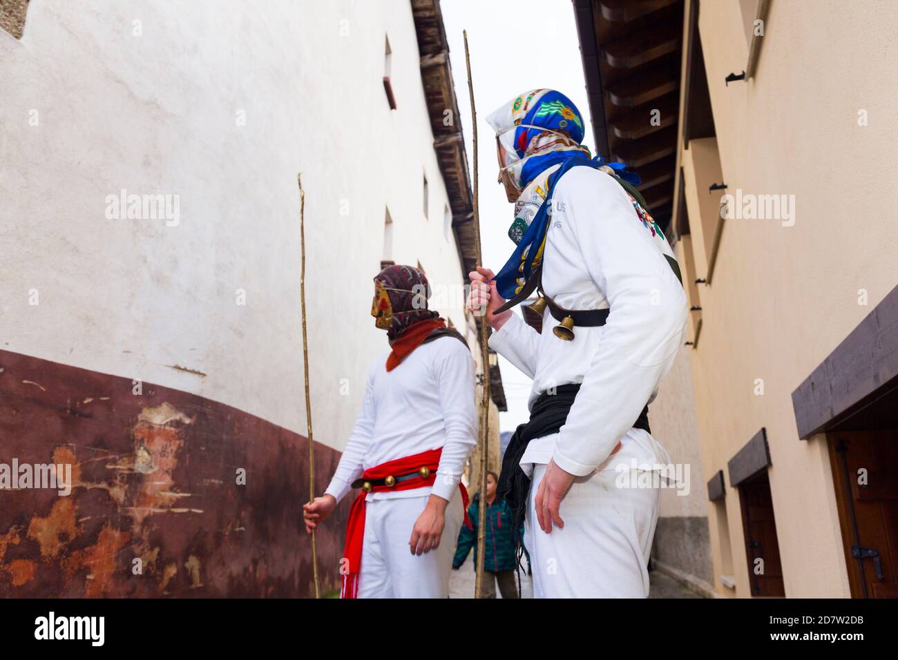 Carnival in Unanu, Ergoyena valley, Navarra, Spain, Europe Stock Photo ...