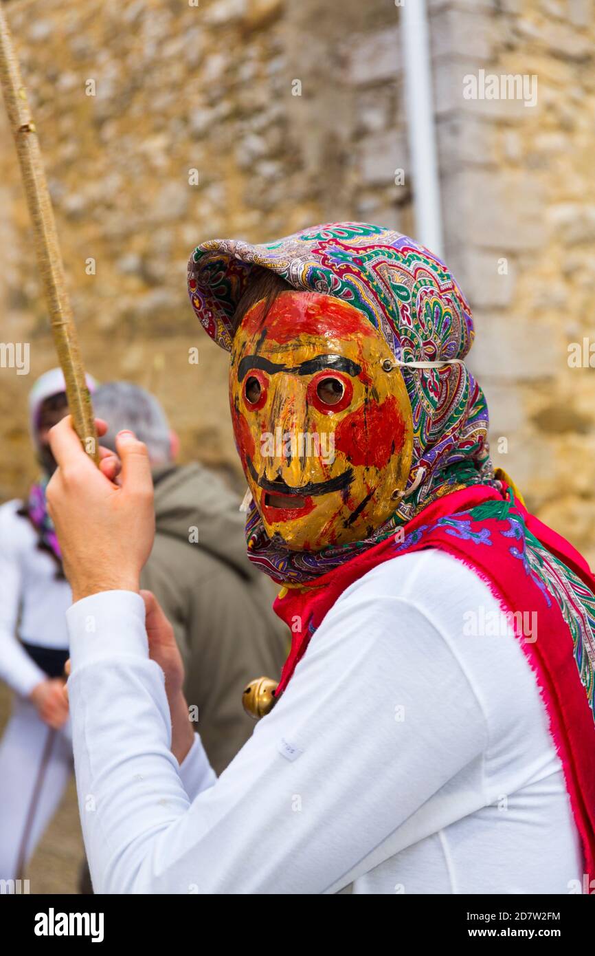 Carnival in Unanu, Ergoyena valley, Navarra, Spain, Europe Stock Photo ...