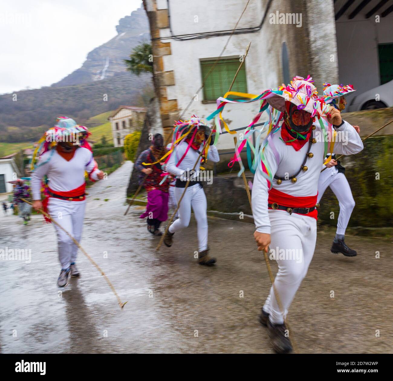 Carnival in Unanu, Ergoyena valley, Navarra, Spain, Europe Stock Photo ...