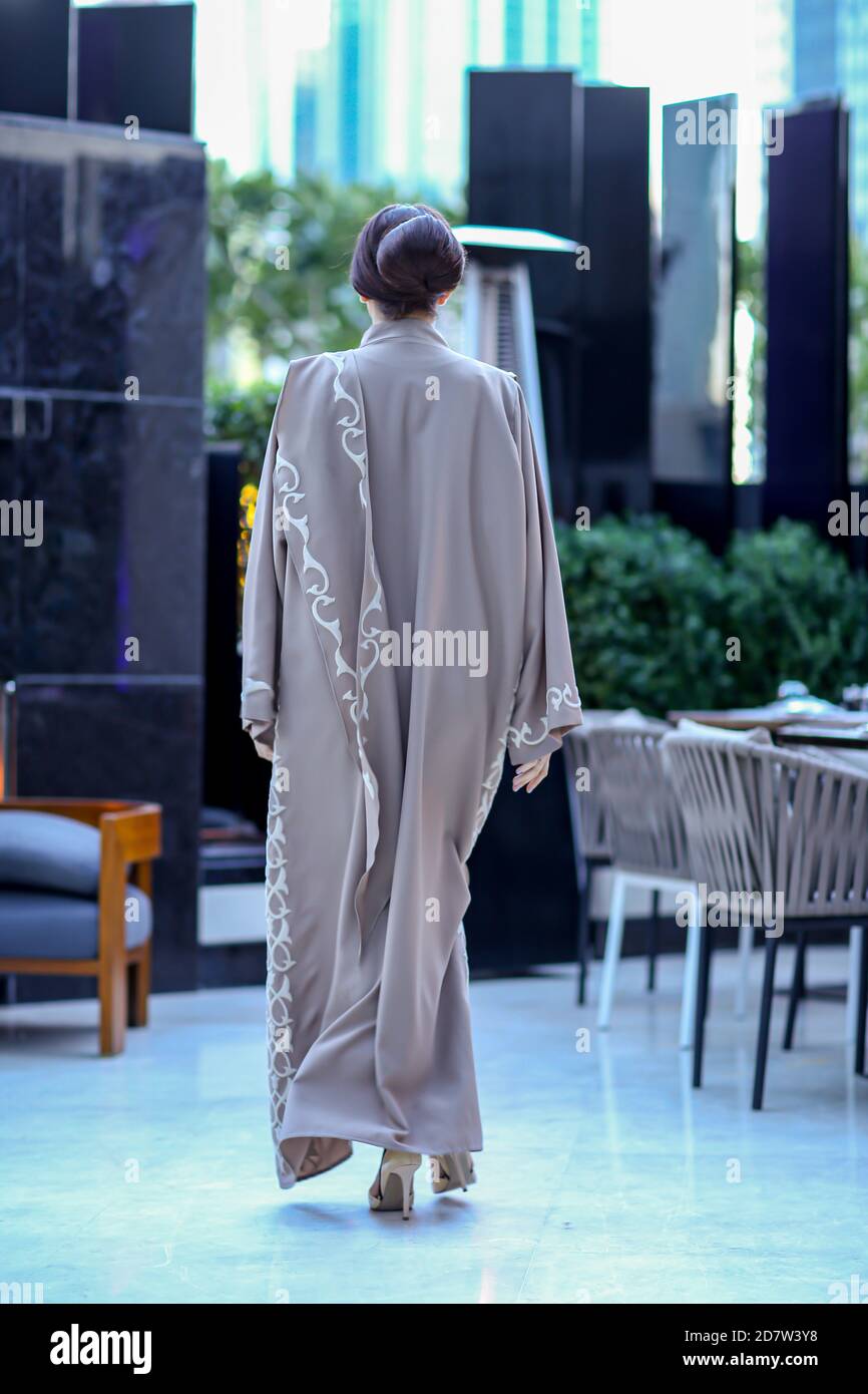 Arab Model in Arab Transitional Abaya Dress Stock Photo - Alamy