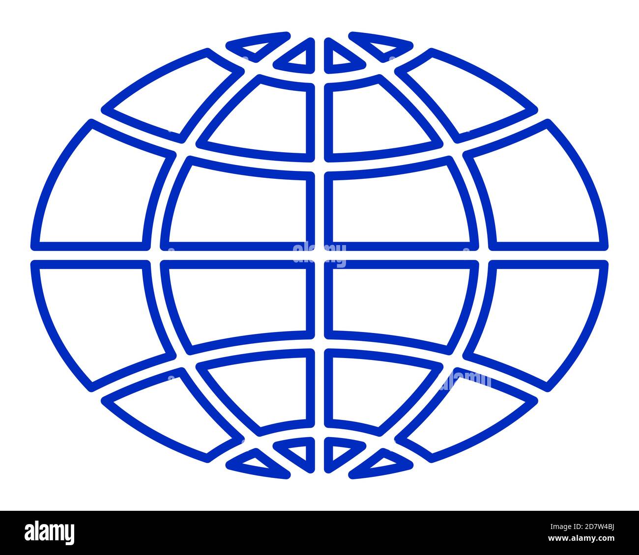 Illustration of the abstract contour globe icon Stock Vector Image ...