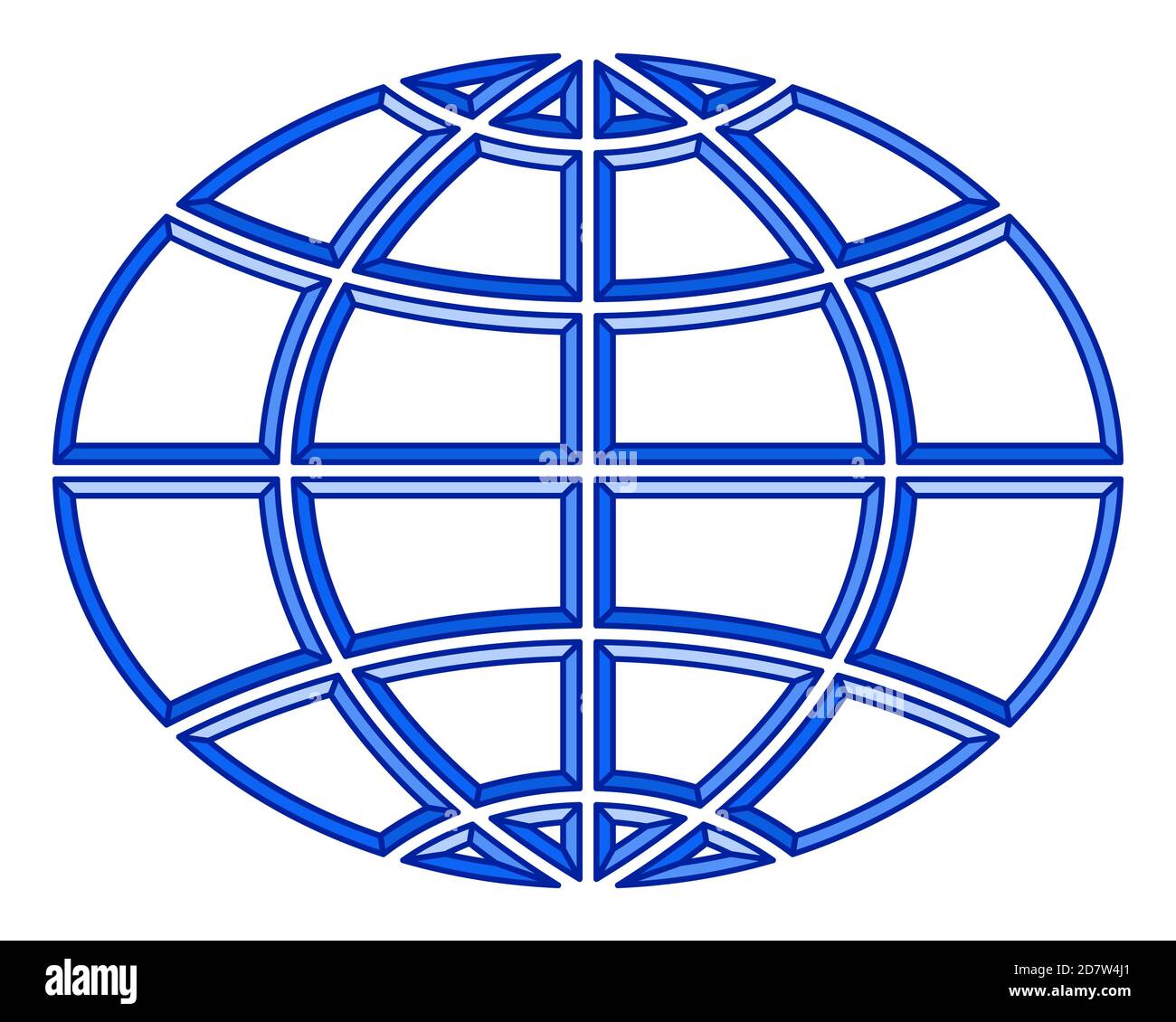 Illustration of the abstract relief contour globe icon Stock Vector ...