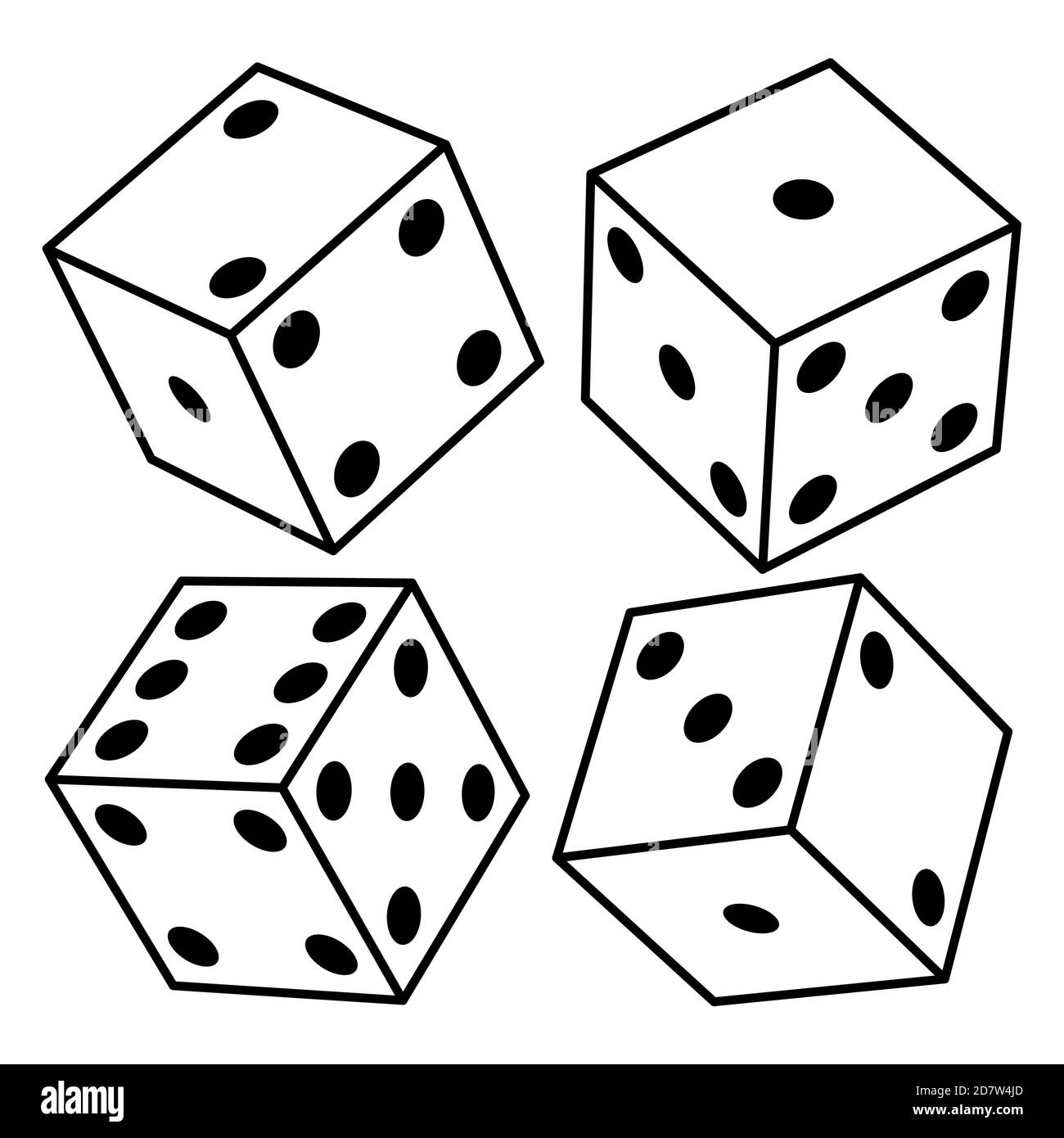 Illustration of the abstract dice cubes Stock Vector Image & Art - Alamy