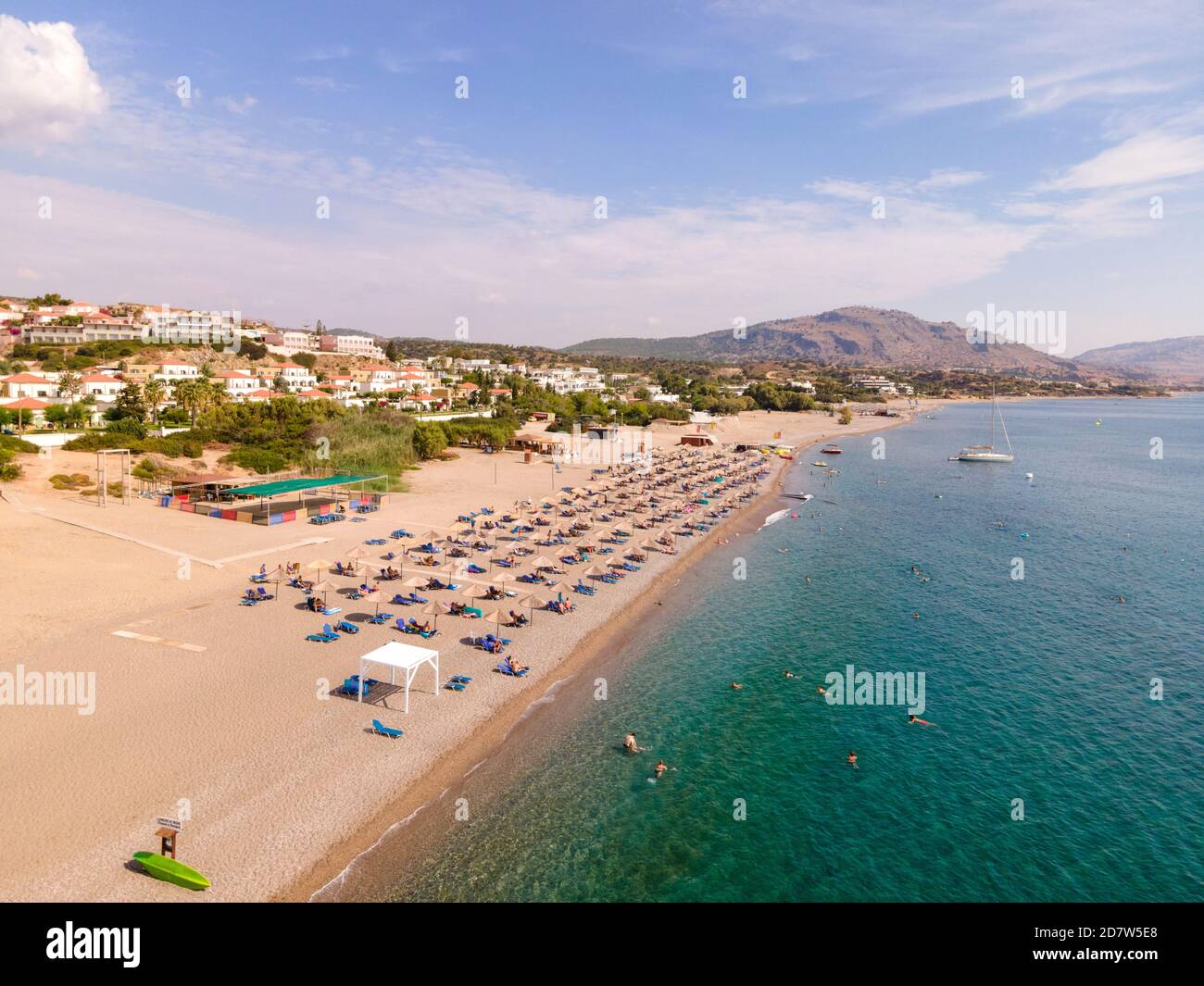 Kiotari, Rhodes, Greece - September 21st, 2020: Kiotari has an ...