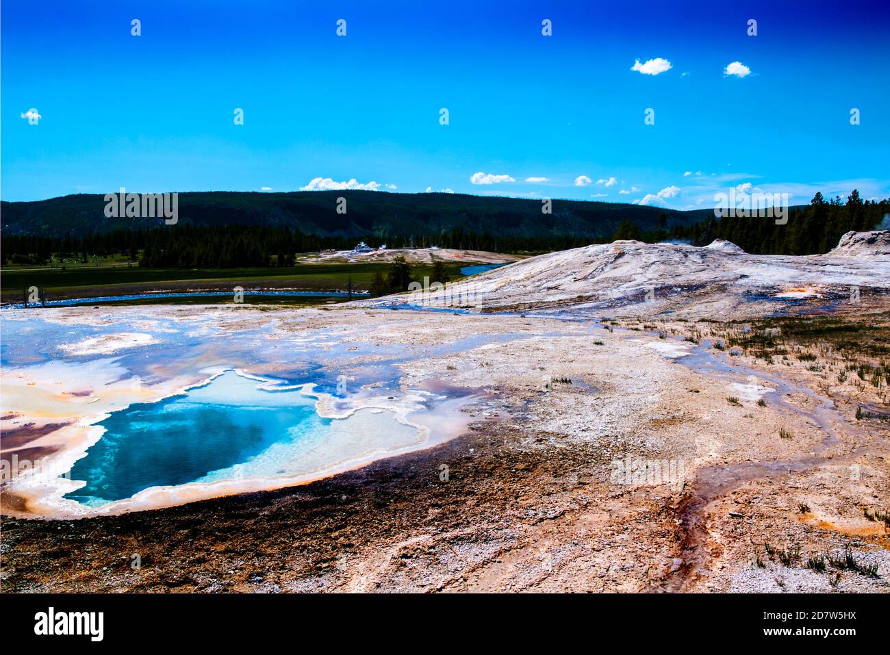 one of the geothermal pools of Yellowstone National Park. Yellowstone ...
