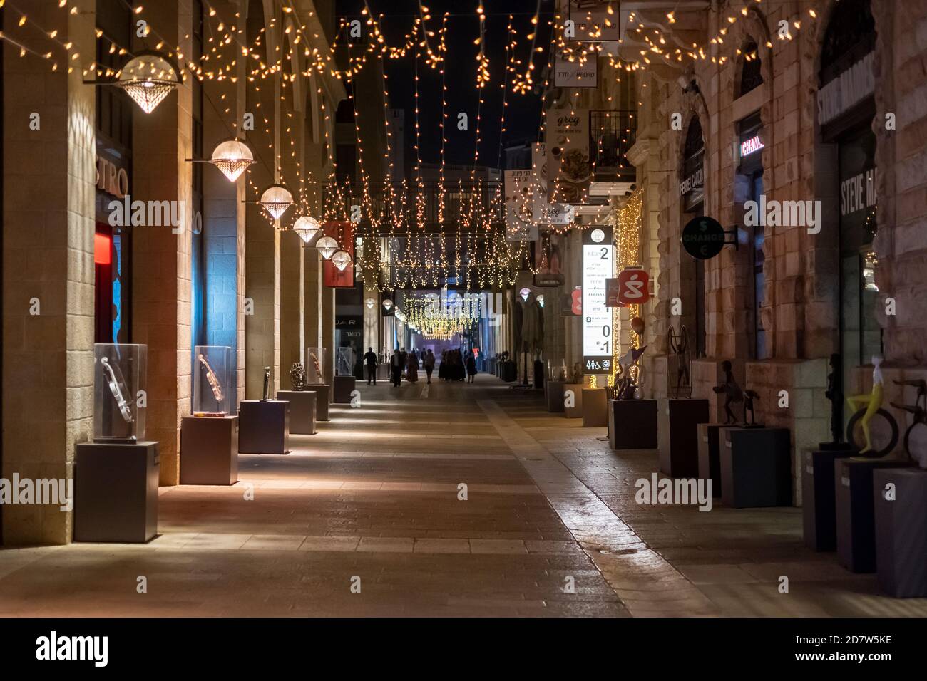 Nightlife scene at Mamilla Mall, also known as Alrov Mamilla Avenue a ...