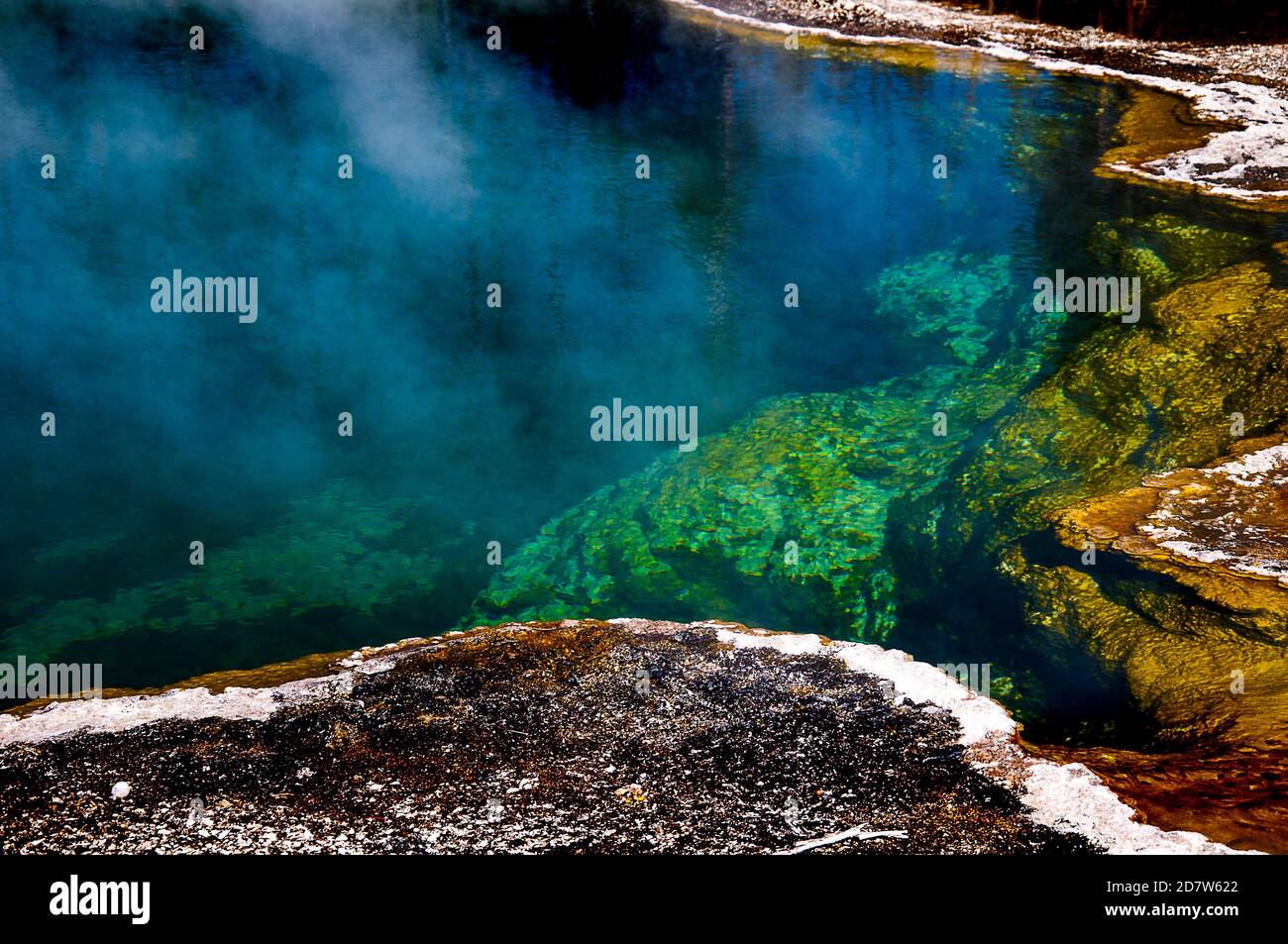 one of the geothermal pools of Yellowstone National Park. Yellowstone ...