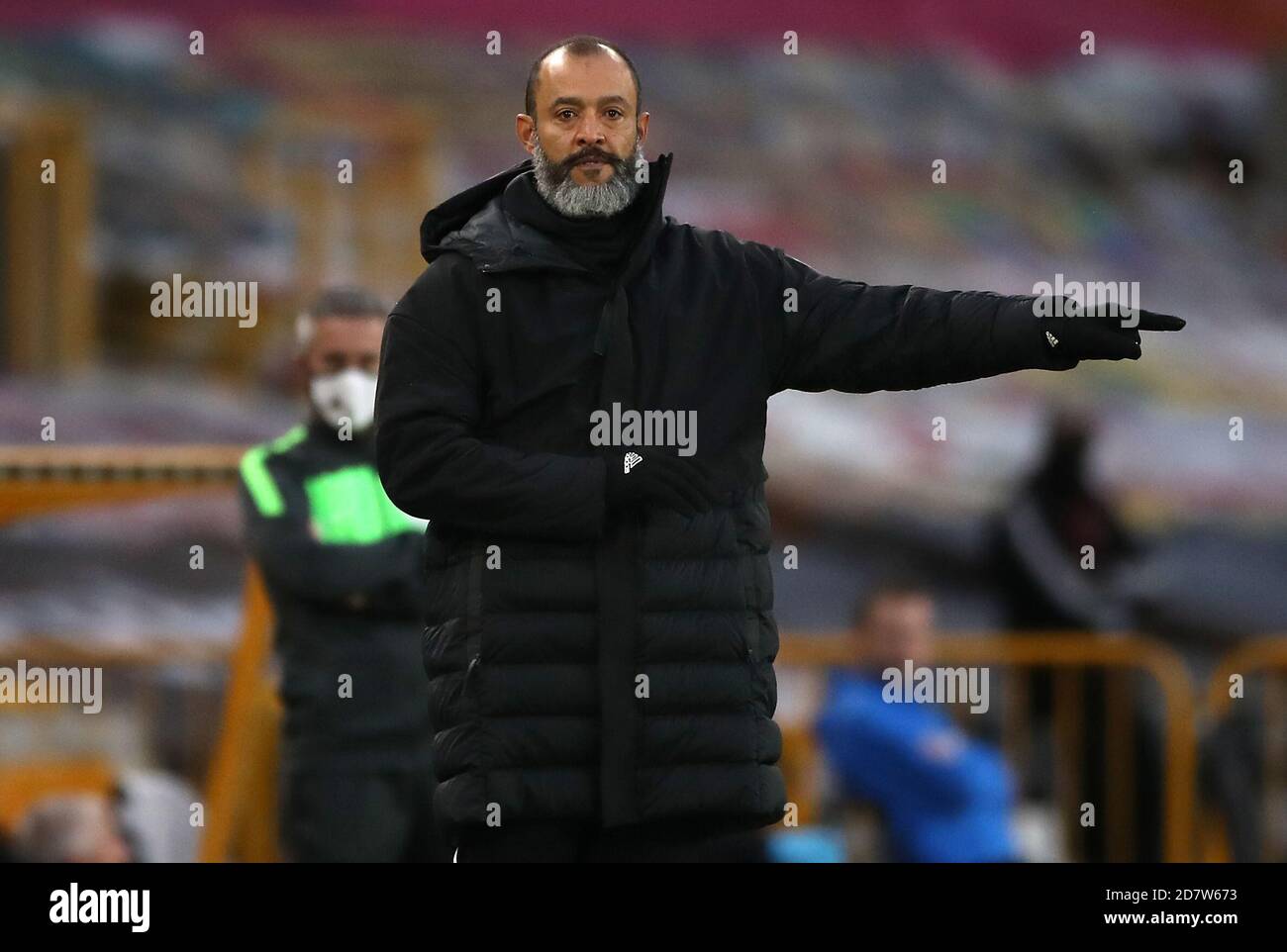 Wolverhampton Wanderers manager Nuno Espirito Santo instructs his ...