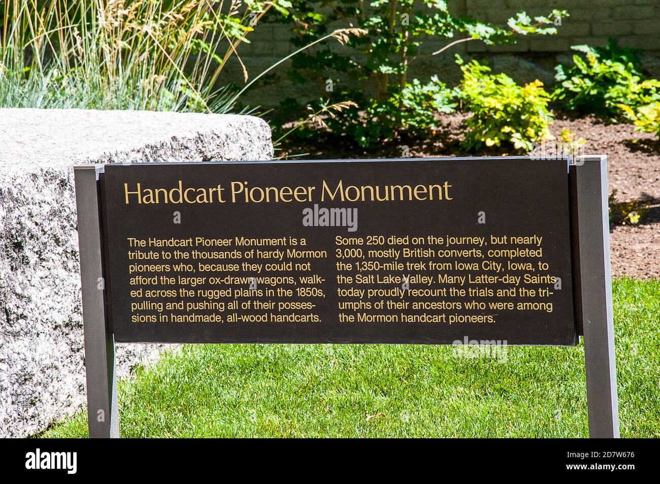 The MormonTemple in Salt Lake City founded in 1847 by Brigham Young and ...