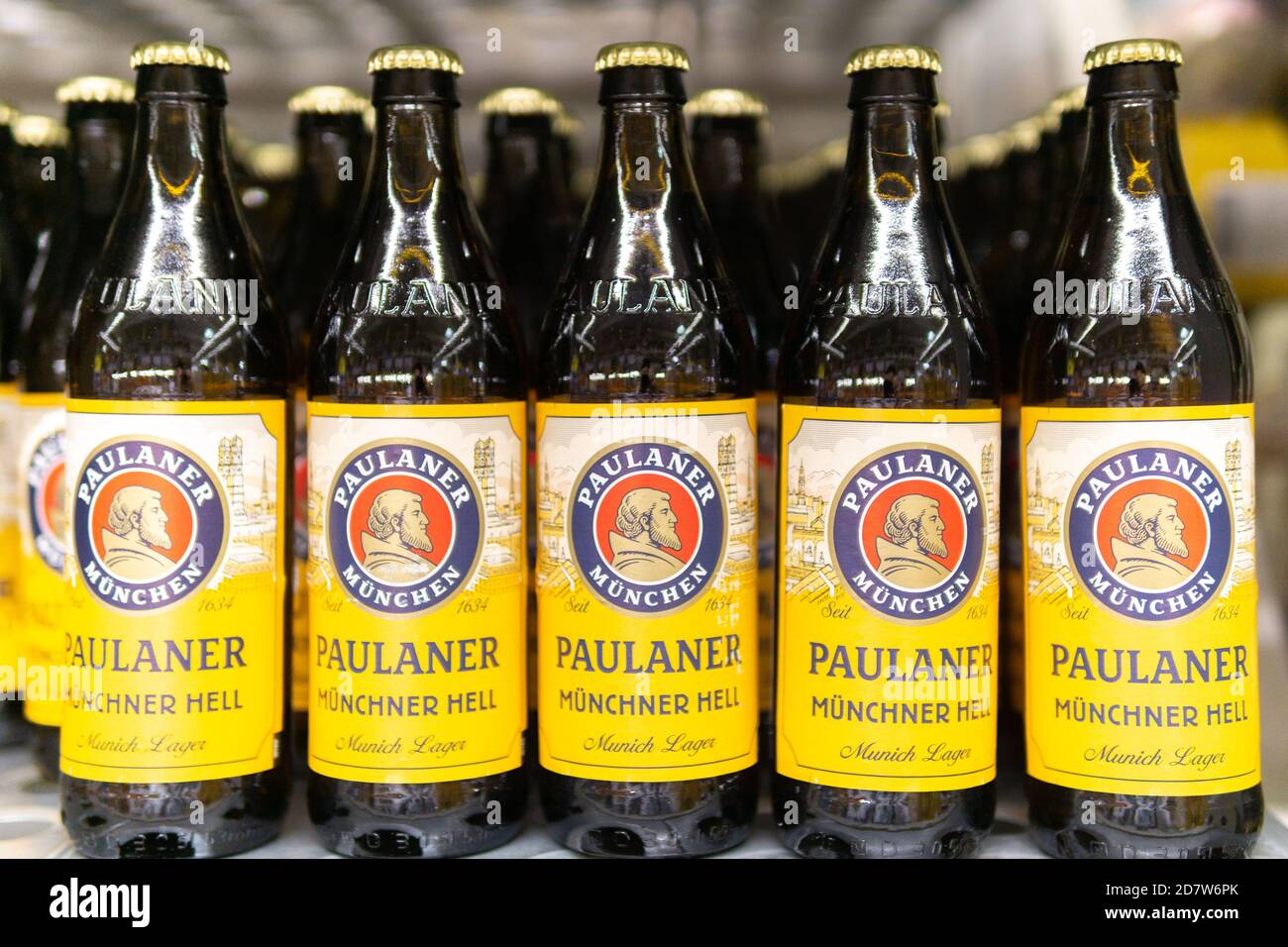 Tyumen, Russia-October 11, 2020: paulaner beer. German brewery ...