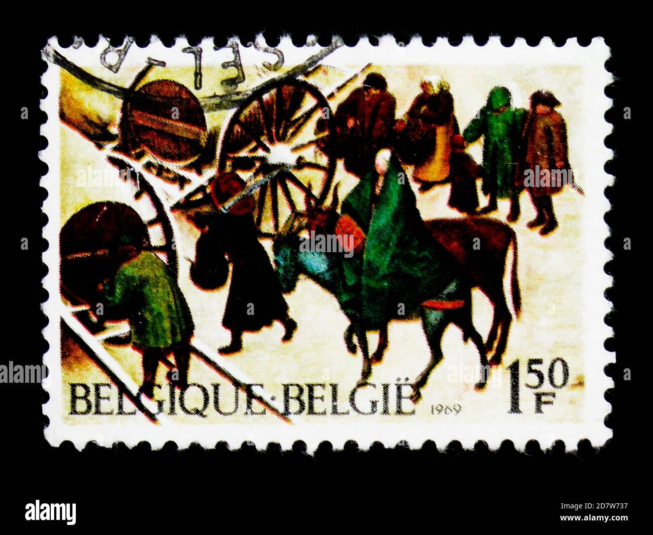 MOSCOW, RUSSIA - APRIL 15, 2018: A stamp printed in Belgium shows ...