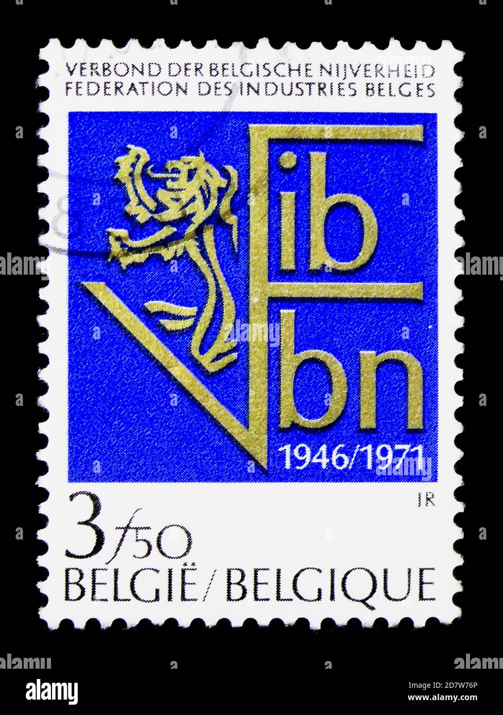 MOSCOW, RUSSIA - APRIL 15, 2018: A stamp printed in Belgium shows ...