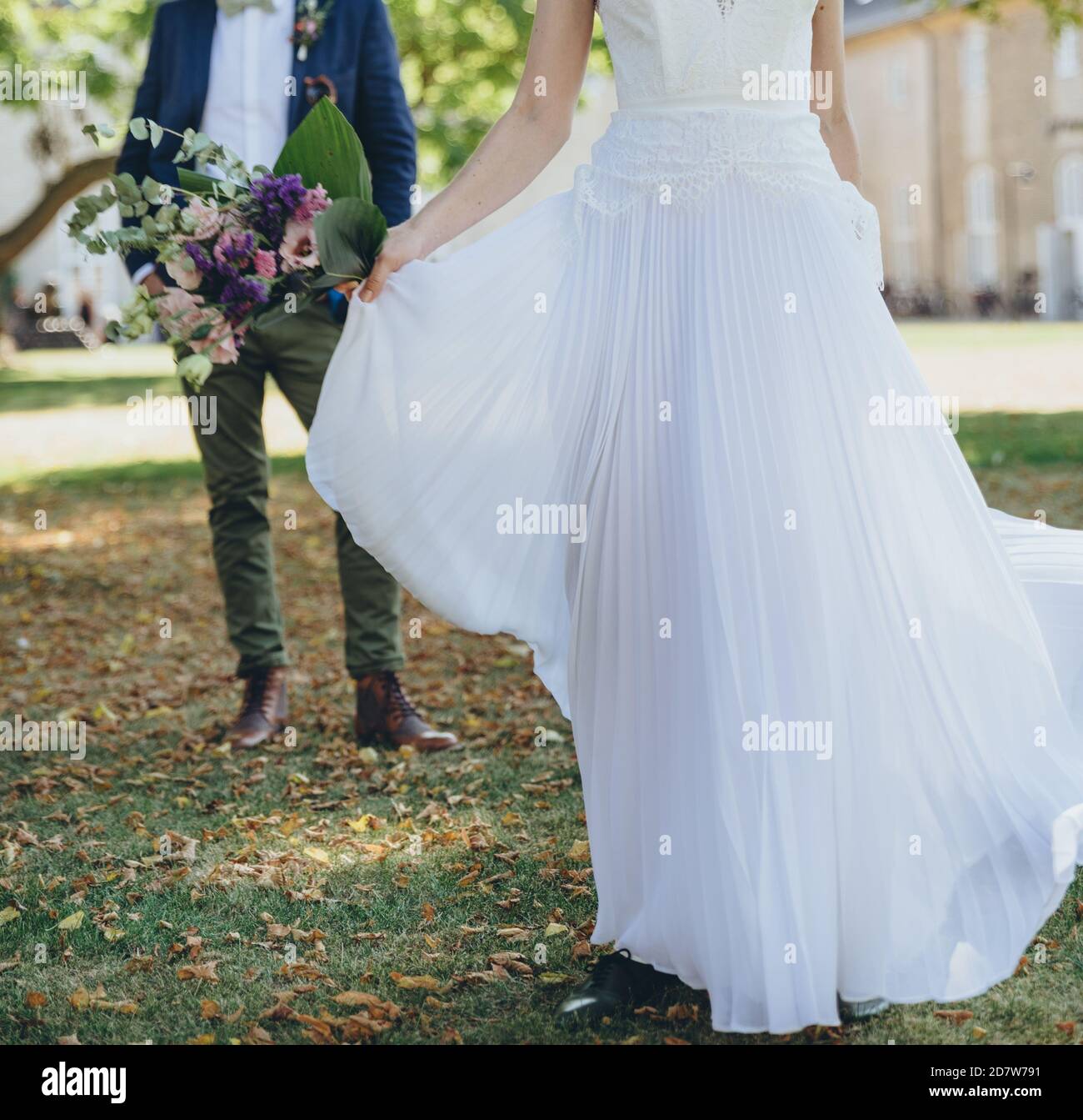 Bridal couple together celebrating happy wedding day. Wedding agency ...