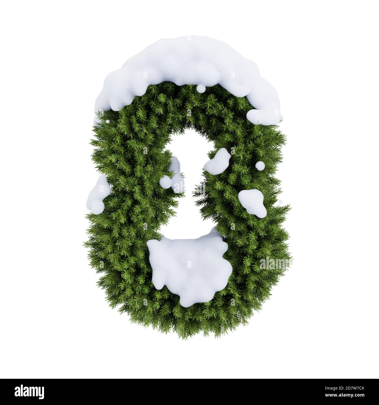 Christmas alphabet ABC digit number 8 eight font. Christmas tree ...