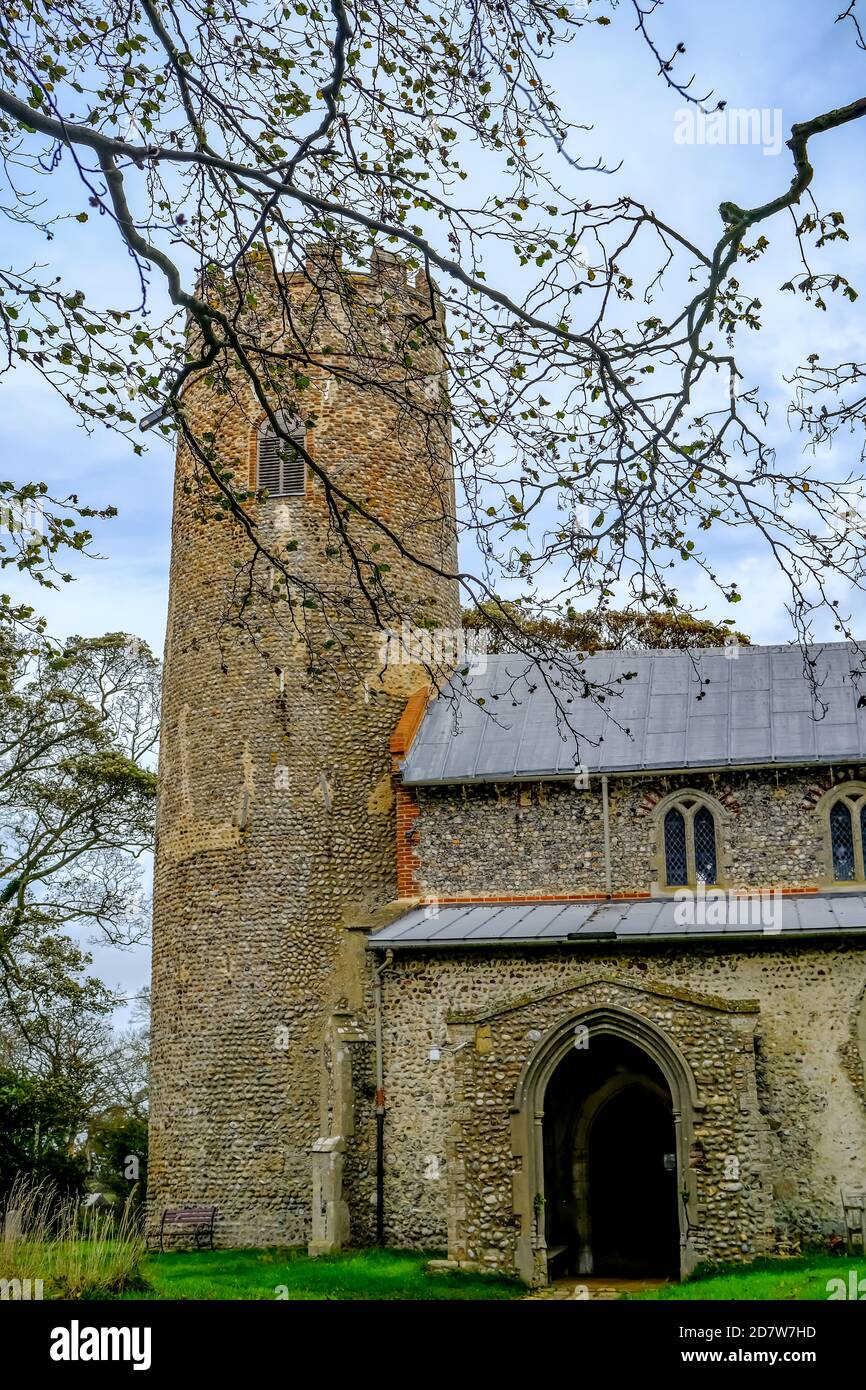 St Margaret’s Church in the Norfolk village of Witton Stock Photo - Alamy