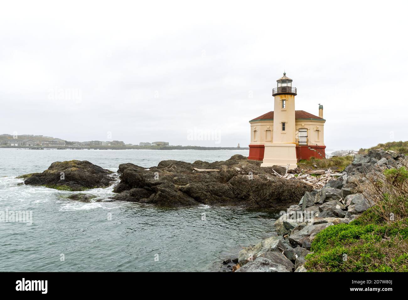 Coquille River Lighthouse, Oregon-USA Stock Photo - Alamy