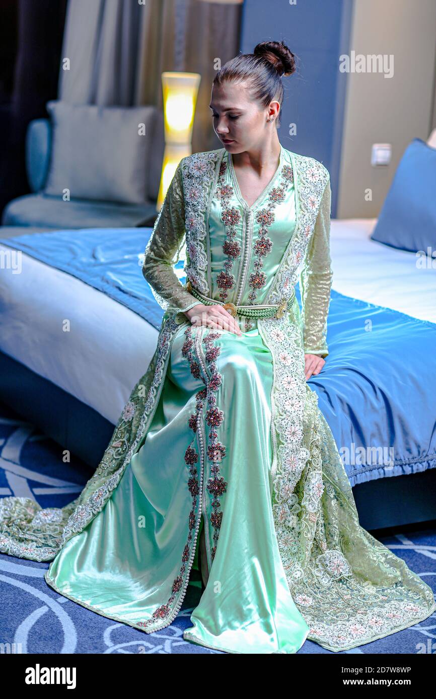 Arab Model in Arab Transitional Abaya Dress Stock Photo - Alamy