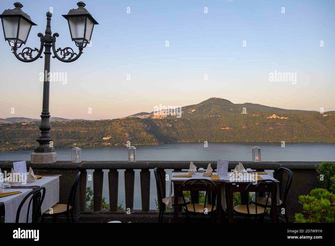 View from Castel Gandolfo, summer residence of the pope, located on ...