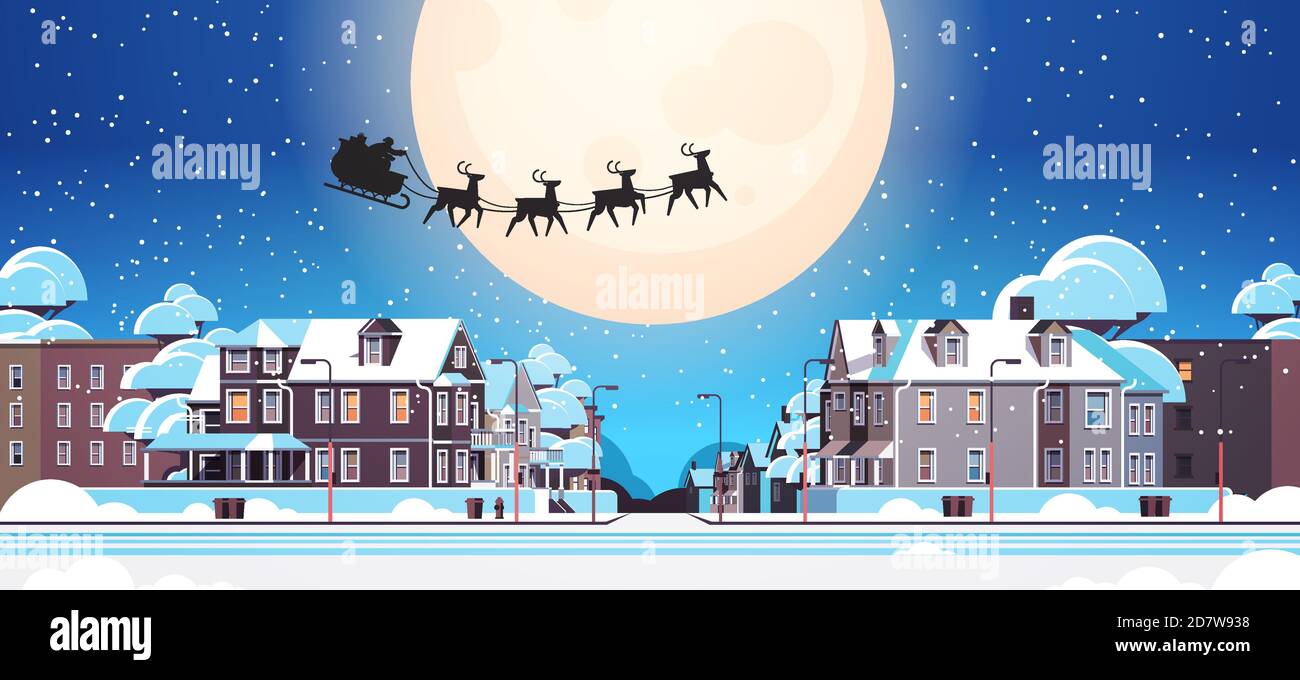 Flying sledge Stock Vector Images - Alamy