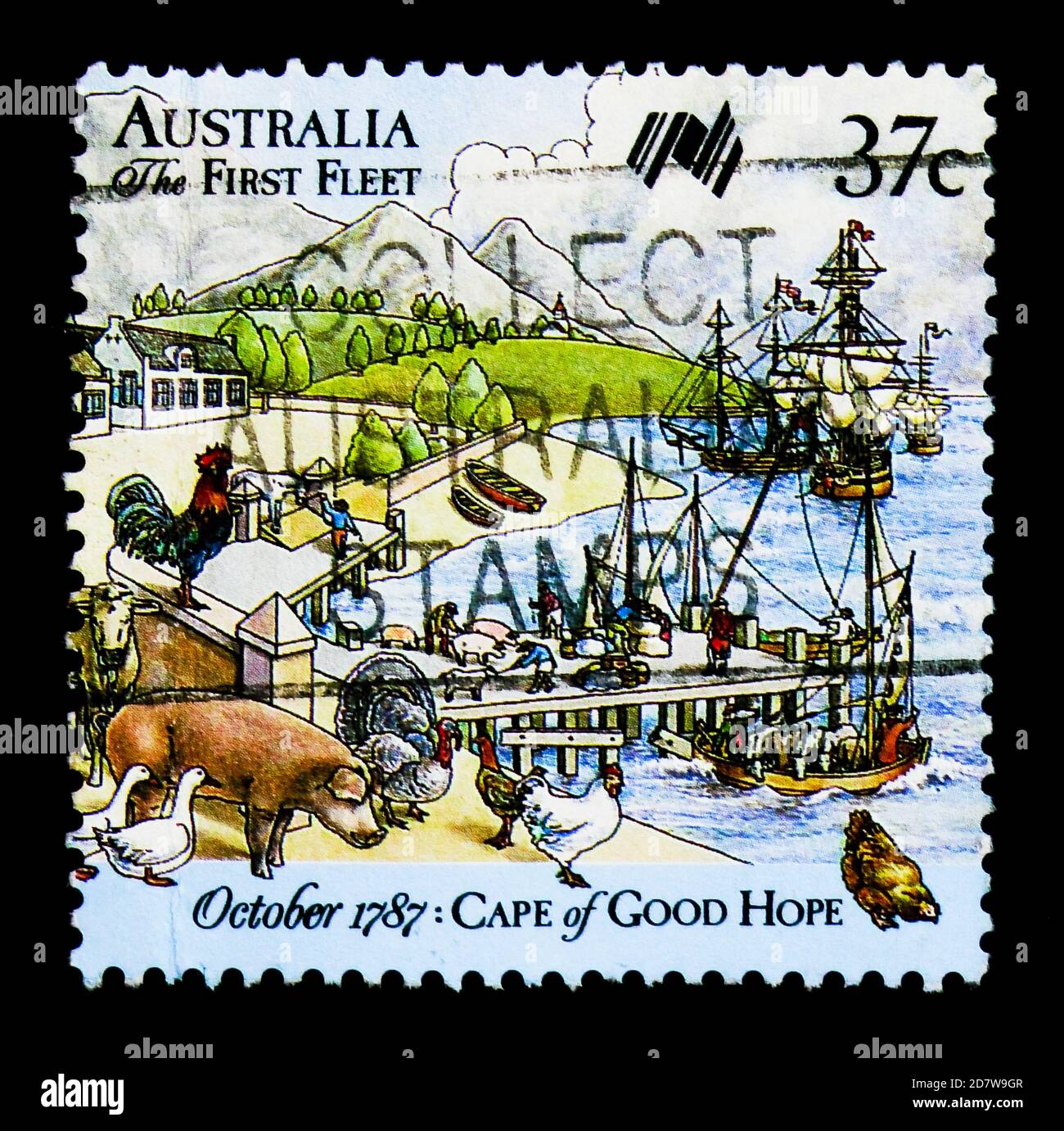 MOSCOW, RUSSIA - MARCH 28, 2018: A stamp printed in Australia shows ...