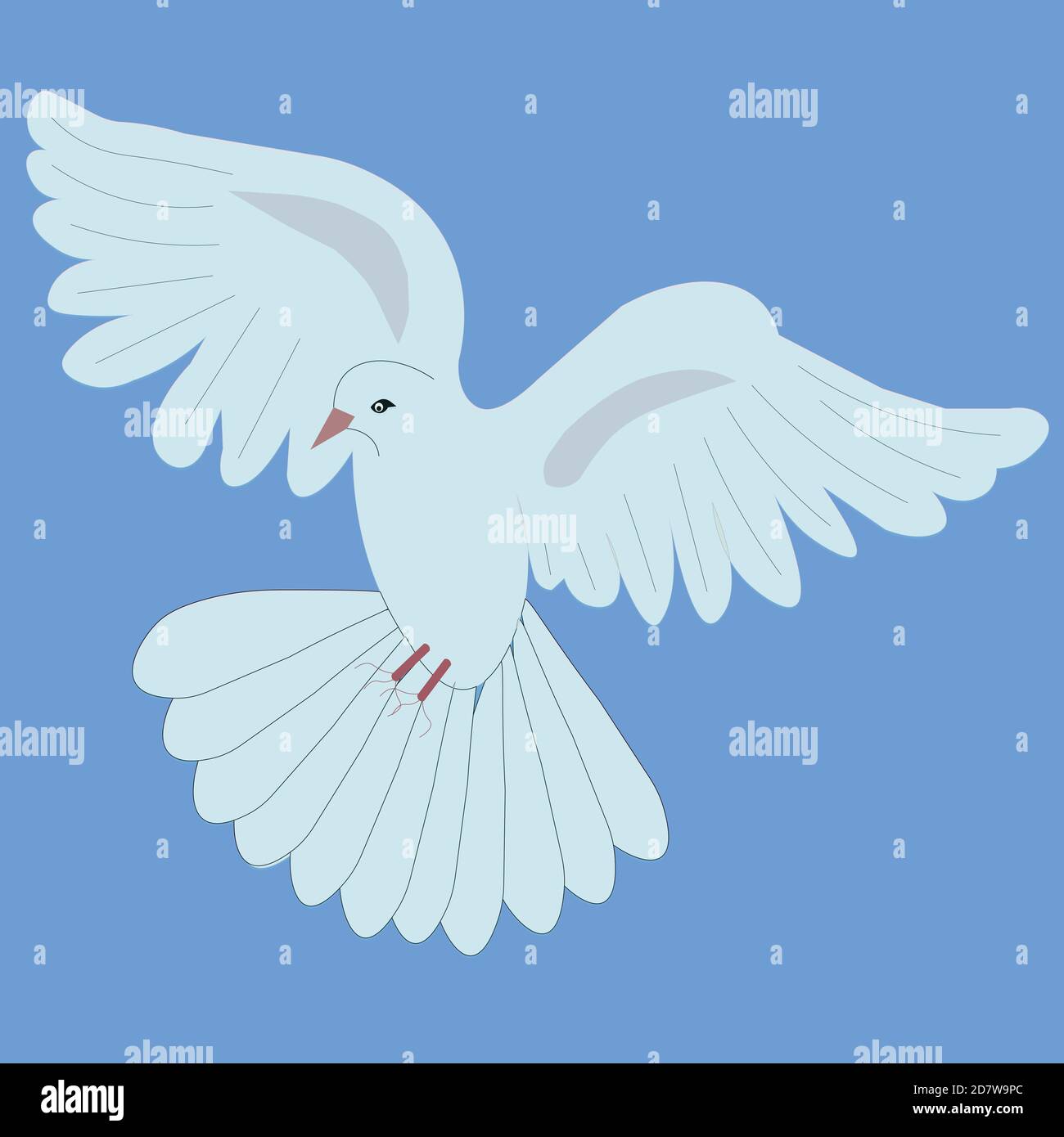 Dove In Flight Stock Vector Image & Art - Alamy