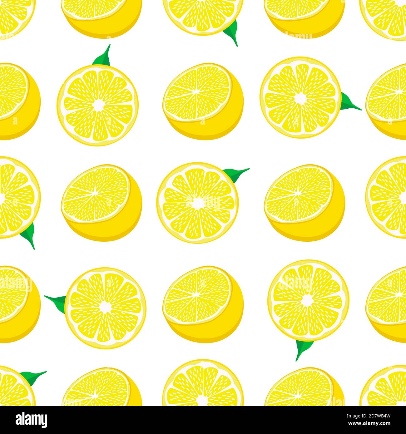 Illustration on theme big colored seamless yellow lemon, bright fruit pattern for seal. Fruit ...