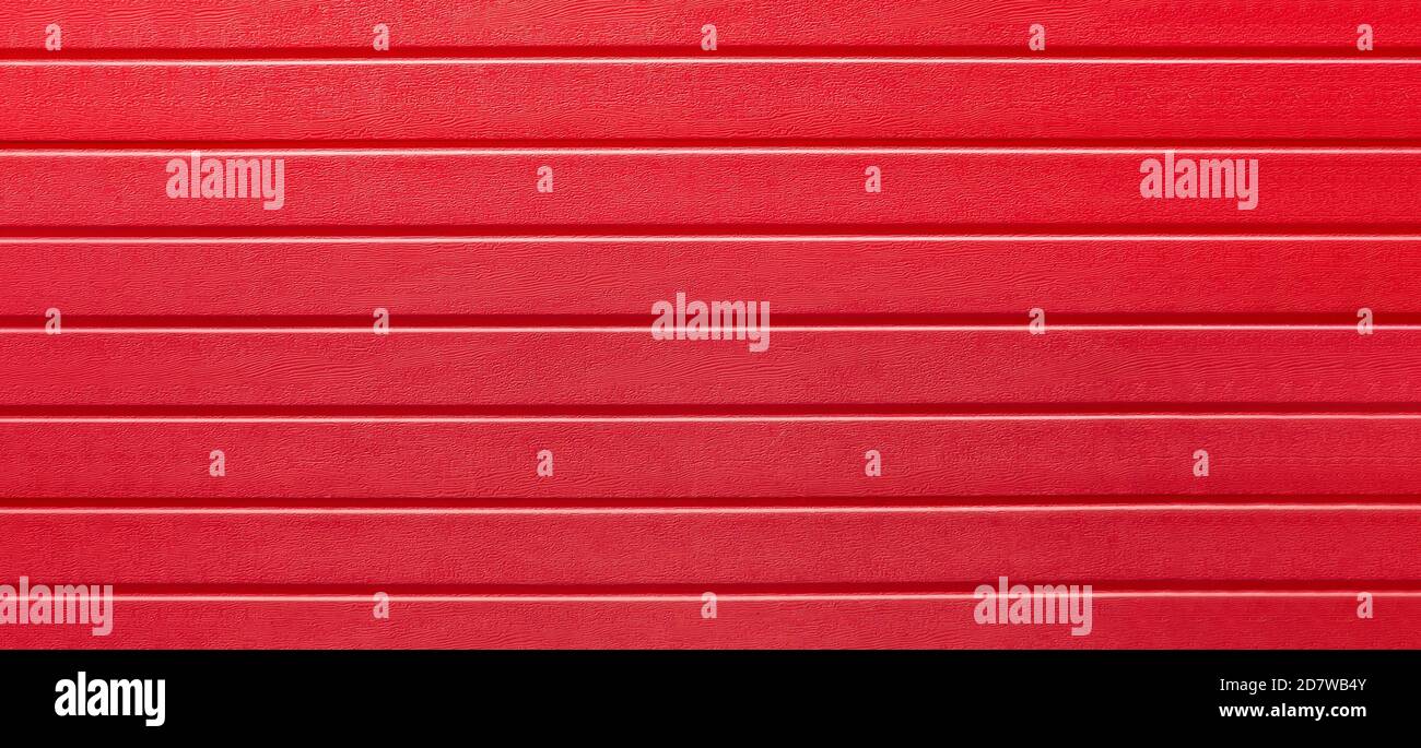 texture plastic bright red with horizontal stripes. fence surface, red ...