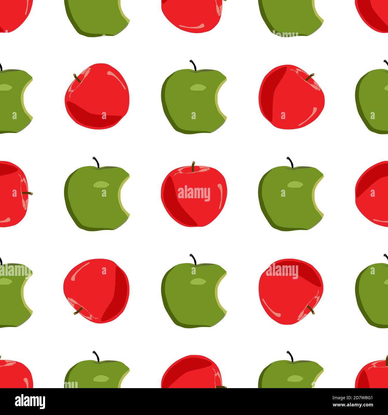 Illustration on theme big colored seamless apple, bright fruit pattern ...