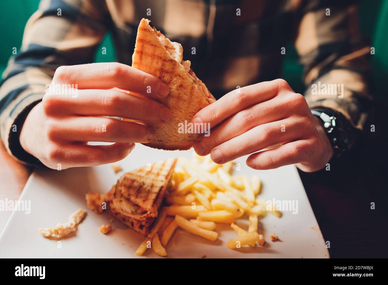 Happily eating salad hi-res stock photography and images - Alamy