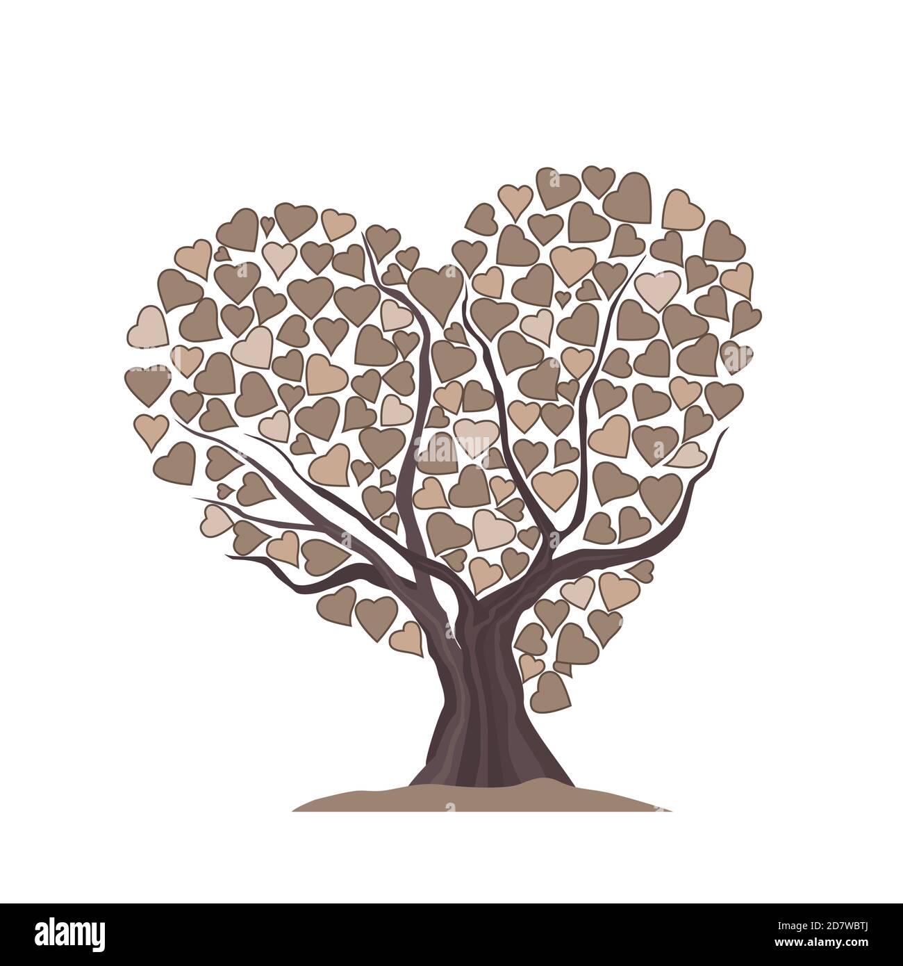 tree made of hearts Stock Vector Image & Art - Alamy