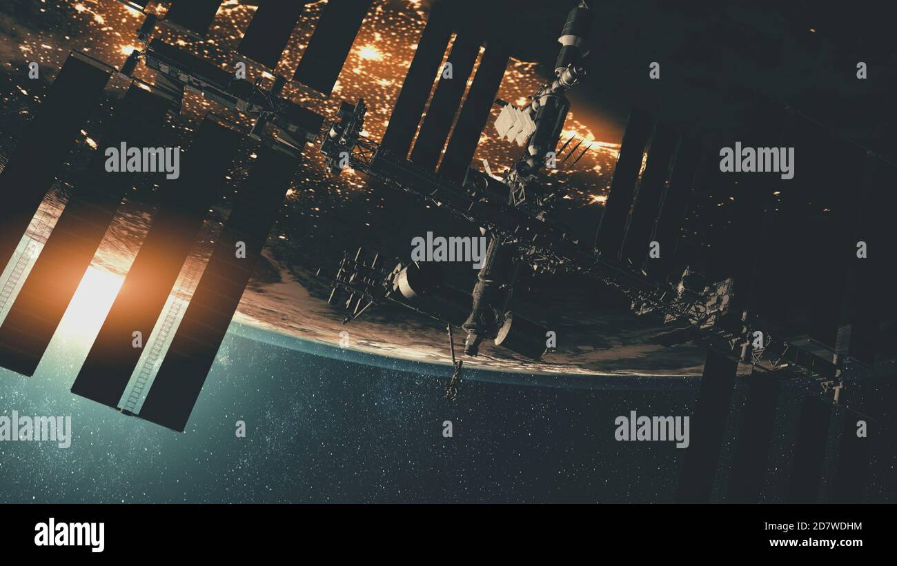 Space Station Screensaver Animated