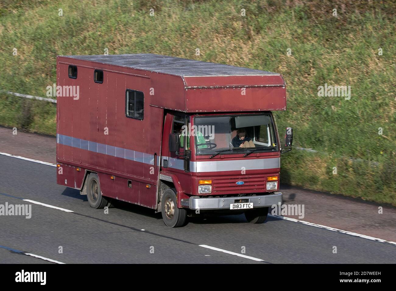 1987 red Iveco-Ford cab over horsebox van; Coach built van conversion ...