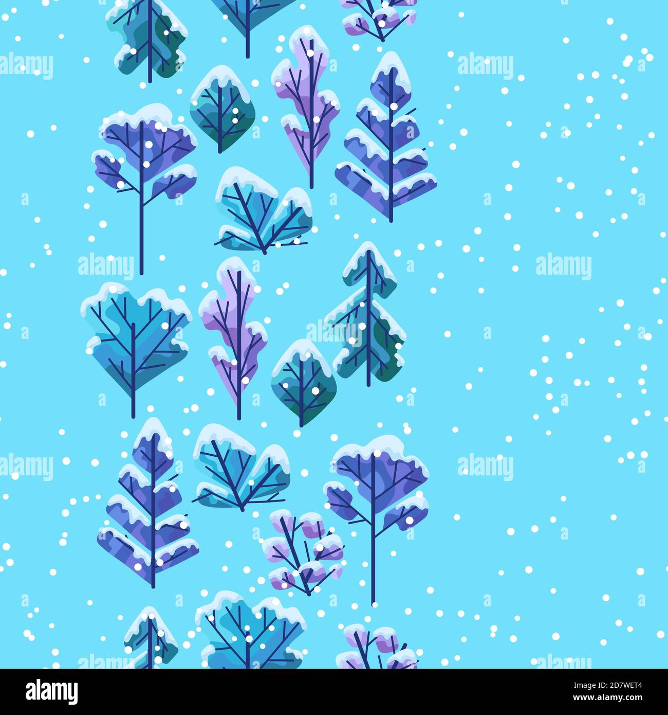 Winter pattern with trees Stock Vector Image & Art - Alamy