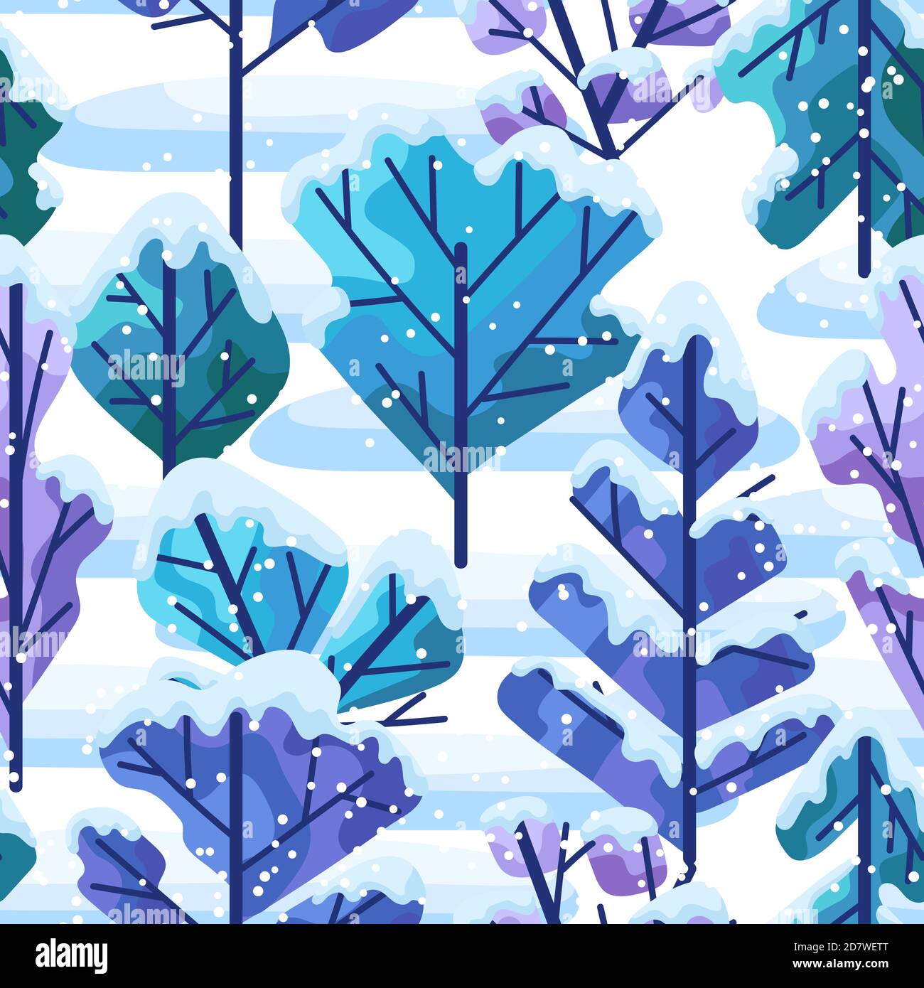 Winter pattern with trees Stock Vector Image & Art - Alamy