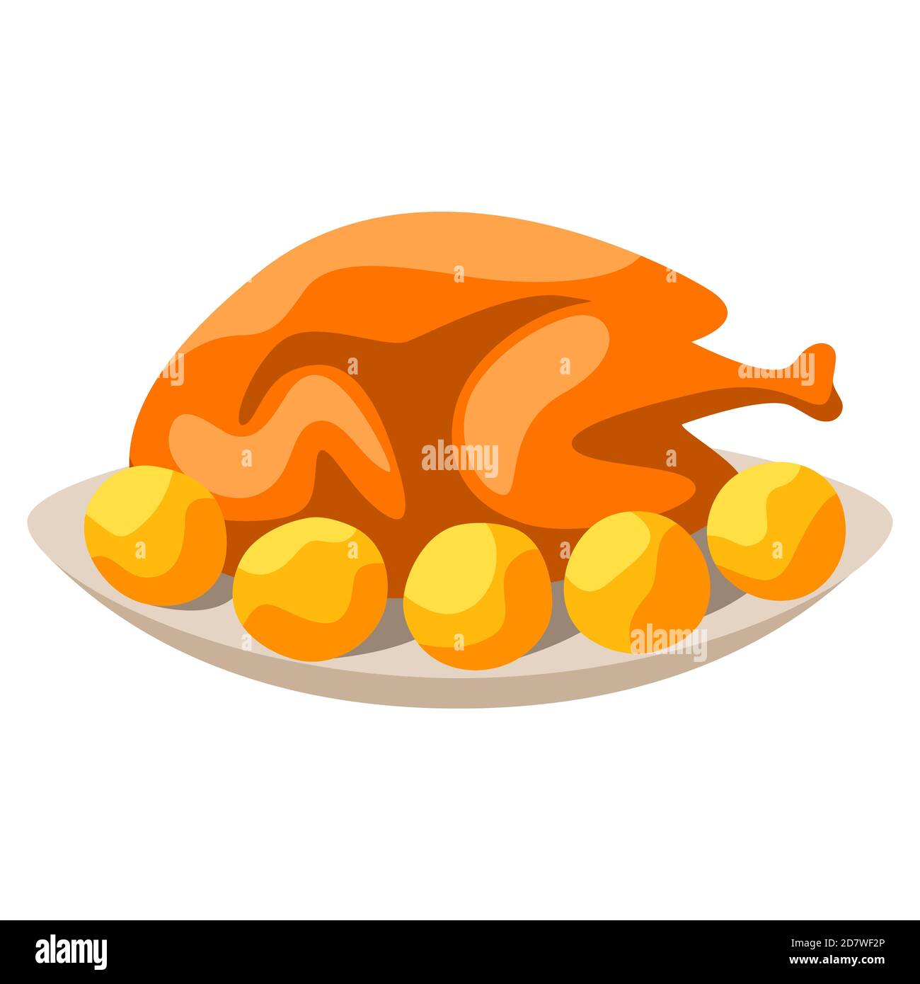 Cartoon Cooked Chicken