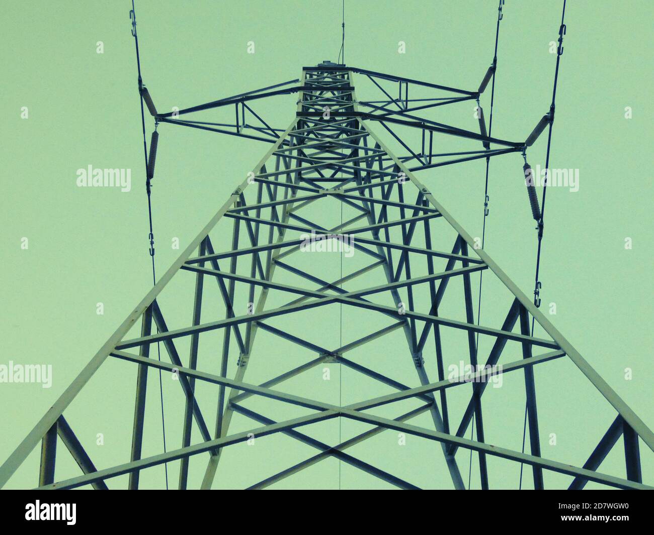 Power lines and pylon Stock Photo - Alamy