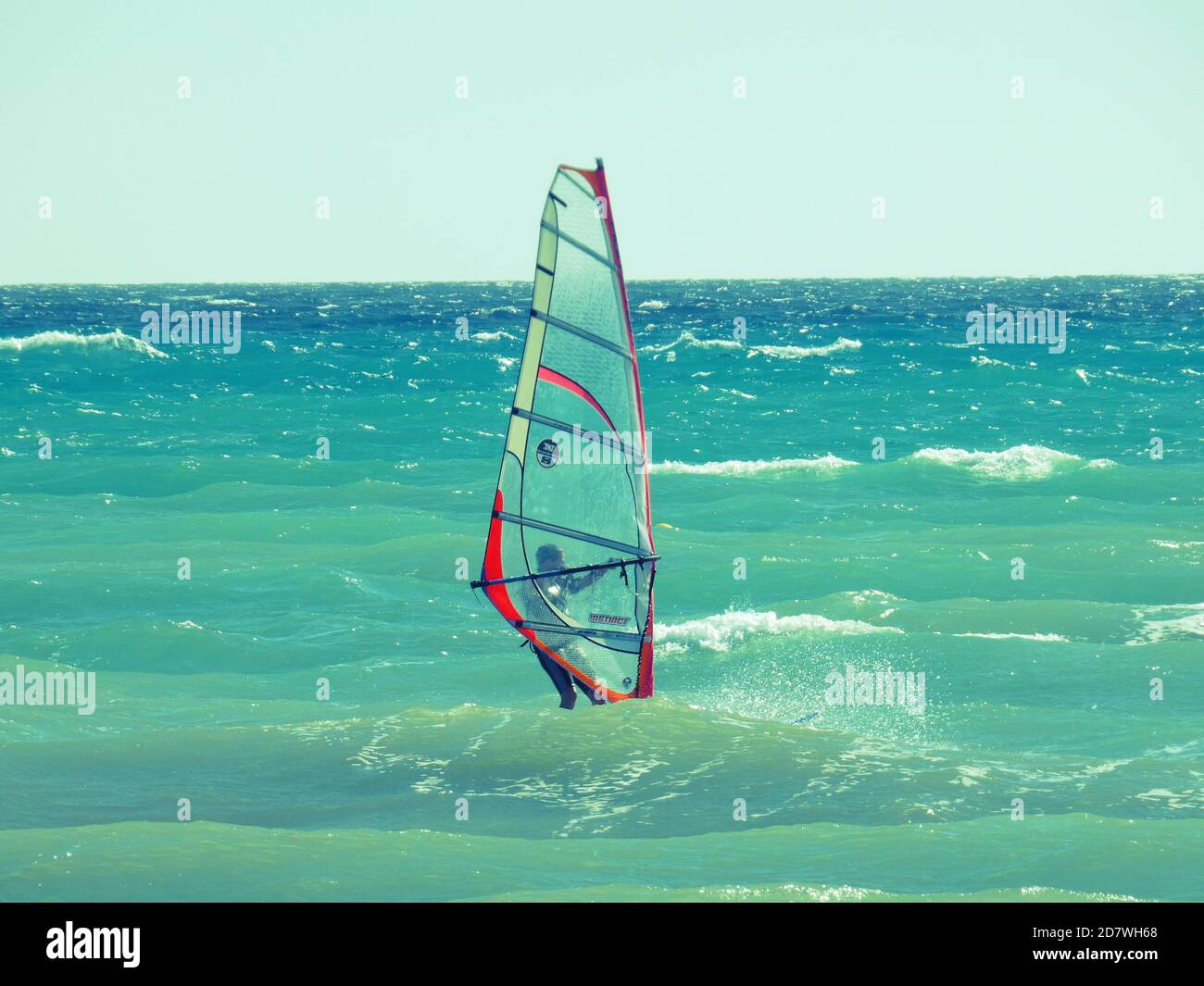 Wind surfer in action Stock Photo - Alamy